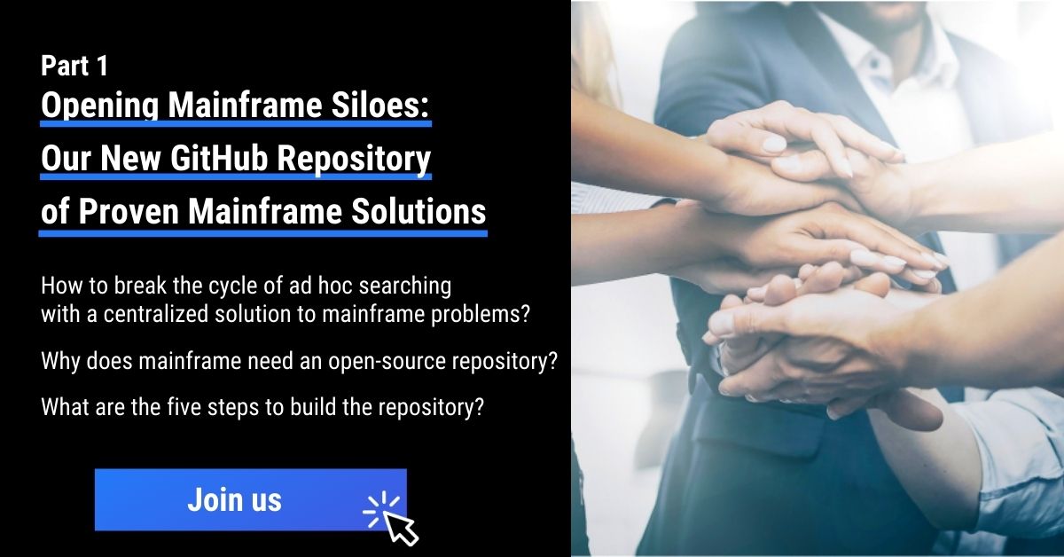 Opening the Mainframe Siloes: Our New GitHub Repository of Proven ...